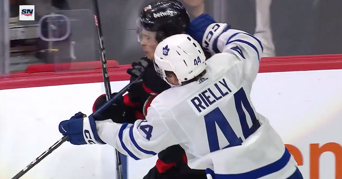 Morgan Rielly Attacks Ridly Greig After Controversial Empty-Net Goal ...